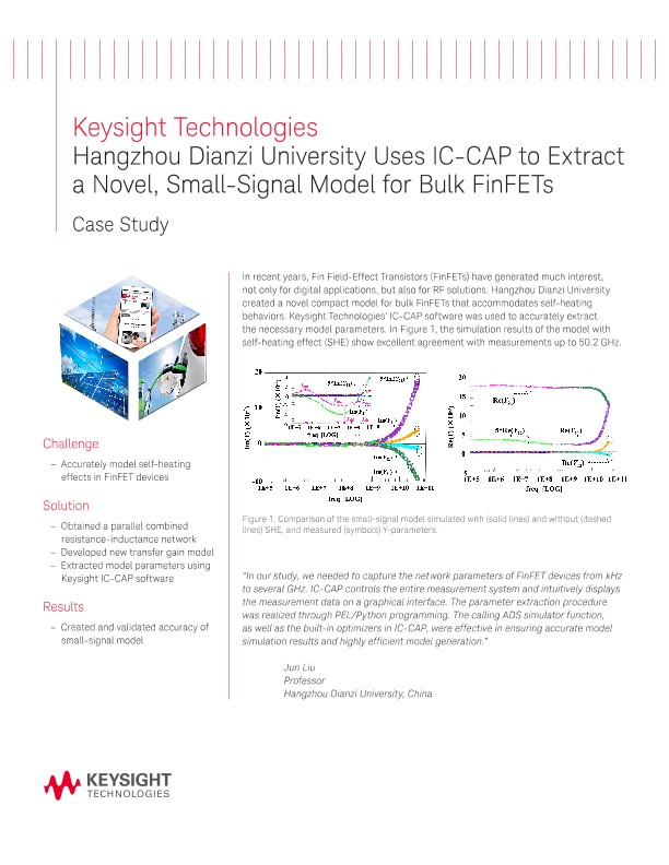 Using IC-CAP to Extract a Novel Model for Bulk FinFETs PDF Asset Page | Keysight